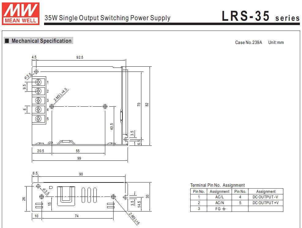 Napajanje Mean Well LRS-35-24 35W 24V. Mehatron.rs - Komponente za CNC i automatizaciju